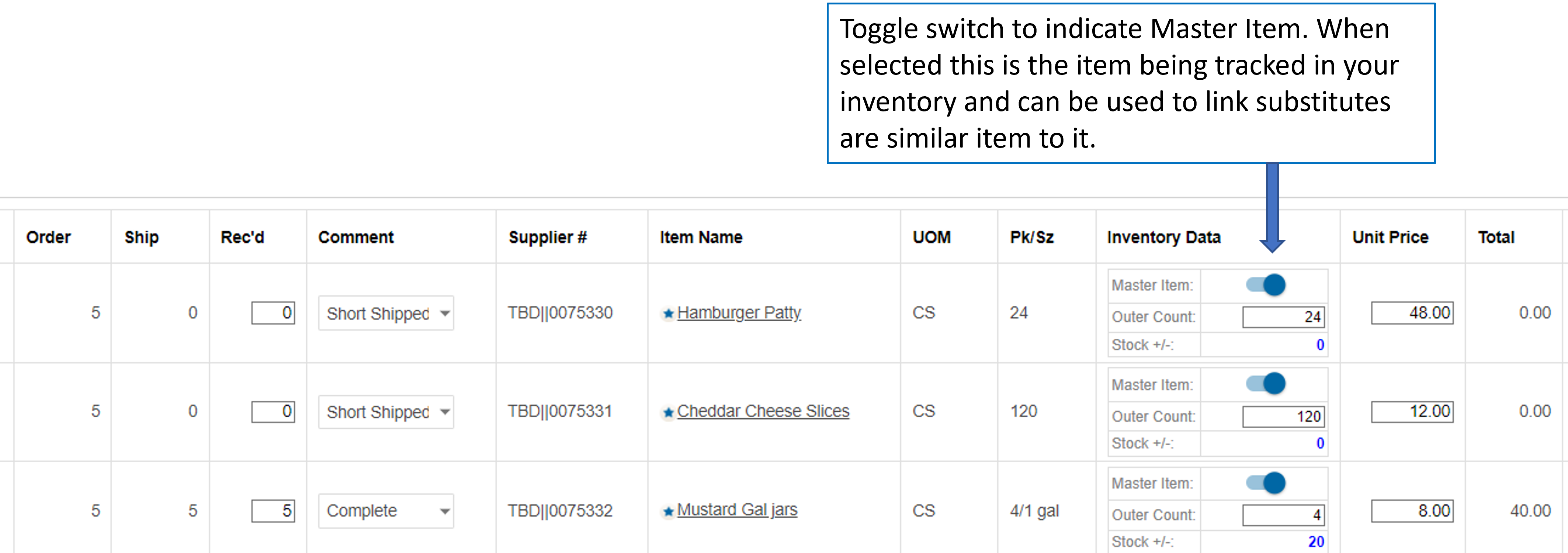 Inventory & Receiving