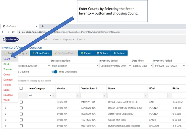 Inventory Transaction Types