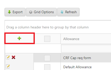 Allowance Categories
