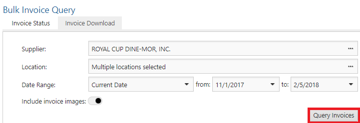 Bulk Invoice Query