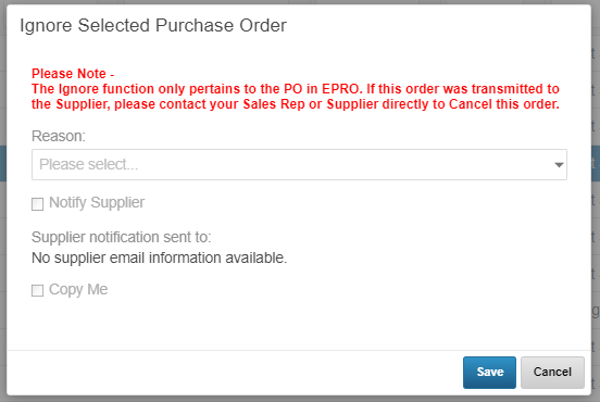 Ignoring Cancelled Orders