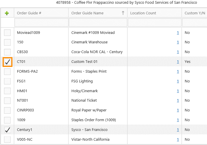 Creating Custom Order Guides