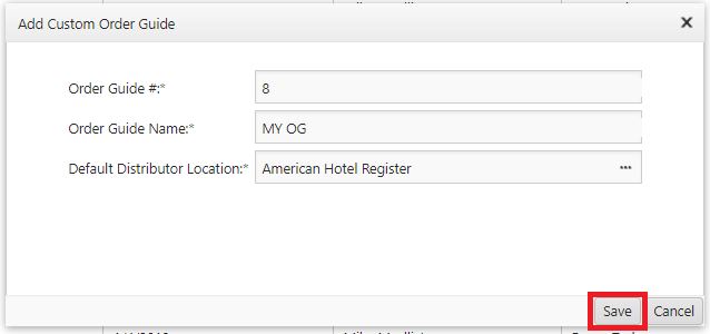 Creating Custom Order Guides